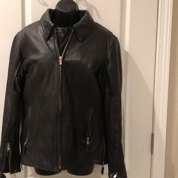 Power-Trip | Jackets & Coats | Womens 0 Leather Motorcycle Jacket Has ...